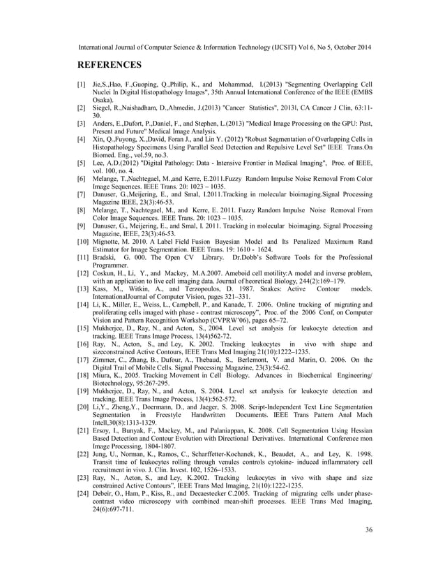 Intelligent algorithms for cell tracking and image segmentation | PDF