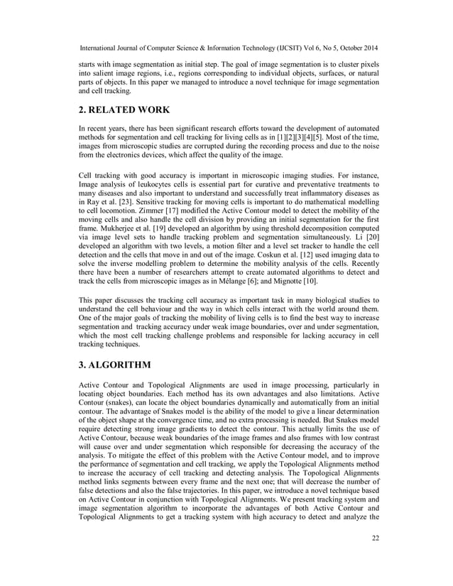 Intelligent algorithms for cell tracking and image segmentation | PDF