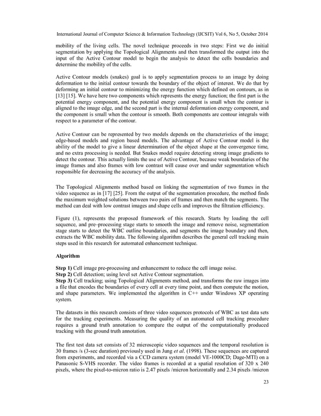 Intelligent algorithms for cell tracking and image segmentation | PDF