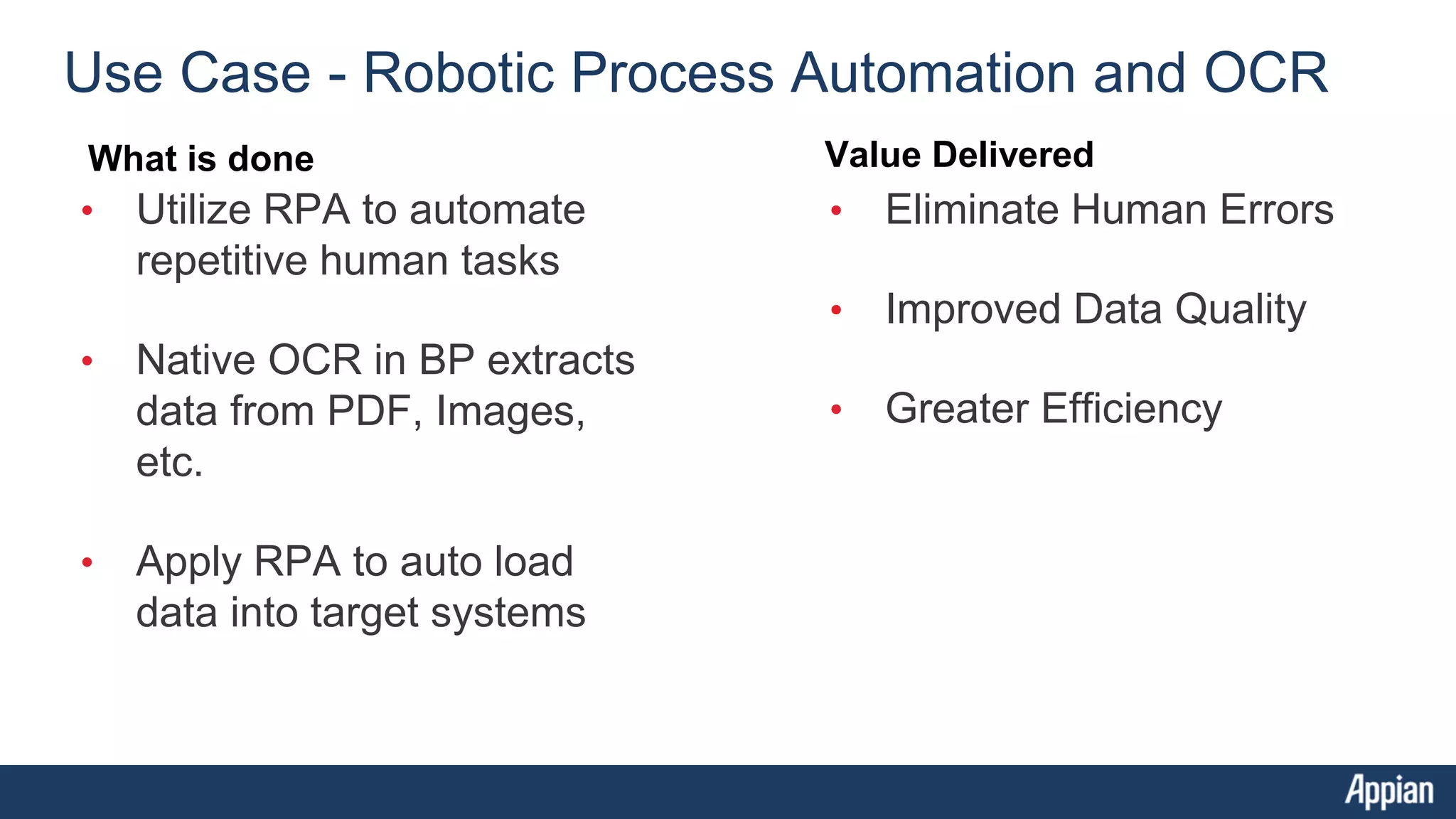 Intelligent automation appian sathya srinmivasan cwin18-utrecht | PPT