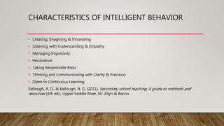Intelligent behavior | PPTX