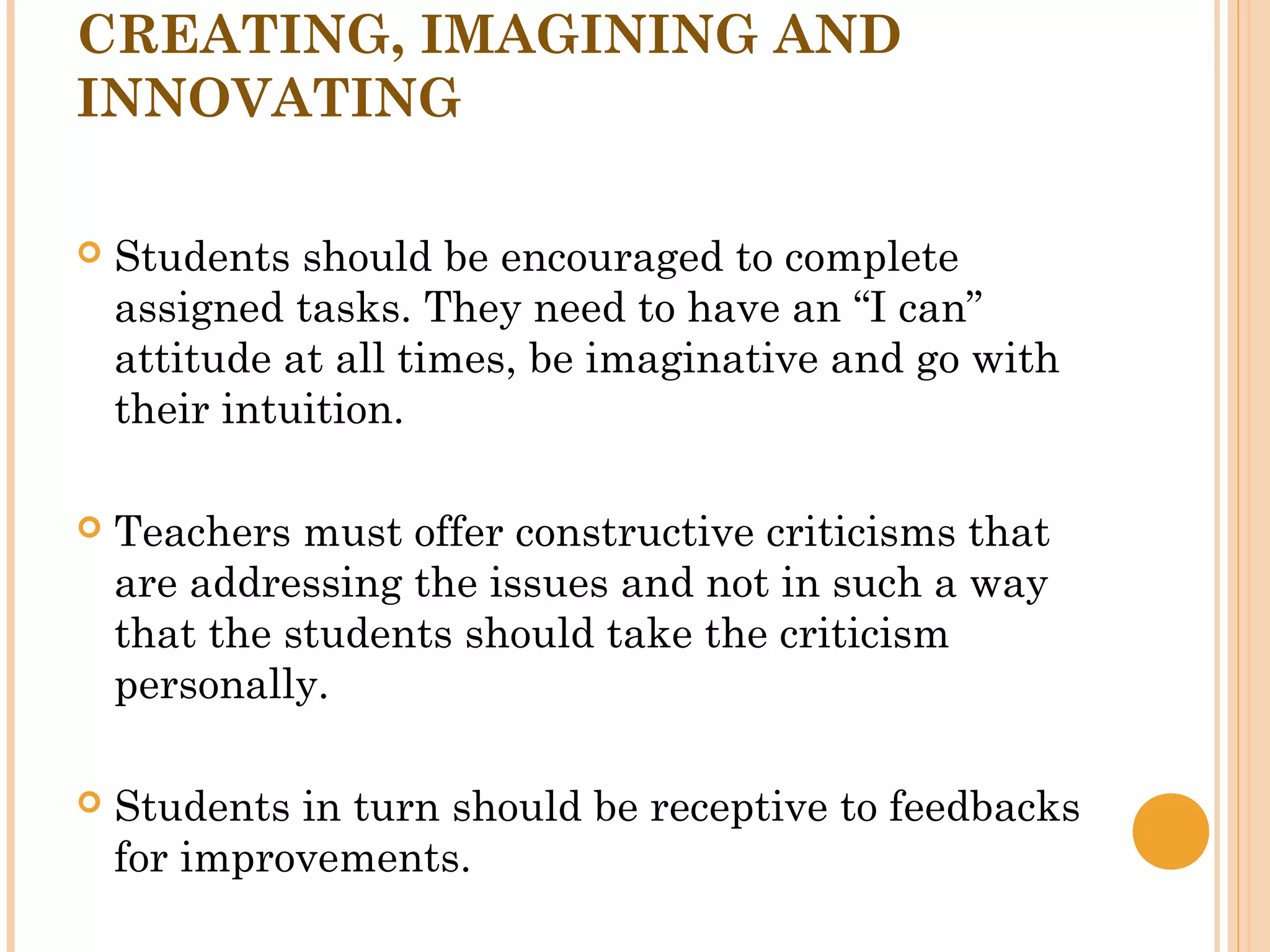 Intelligent behavior presentation | PPT