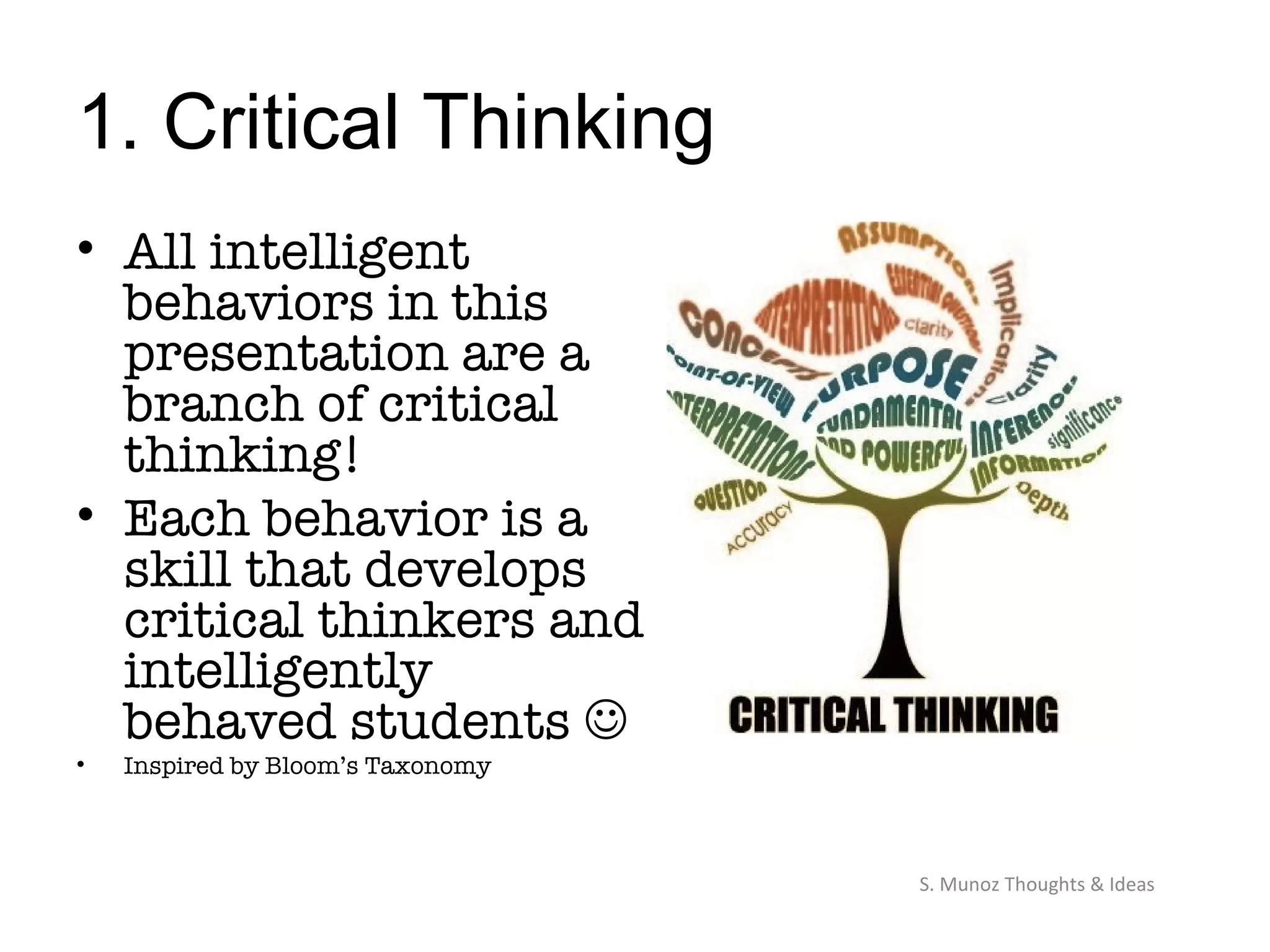 Intelligent behaviors | PPT