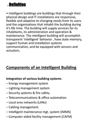 Intelligent building | PDF
