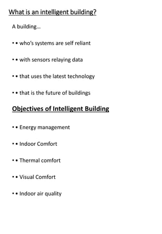 Intelligent building | PDF