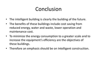 Intelligent building ppt | PPTX