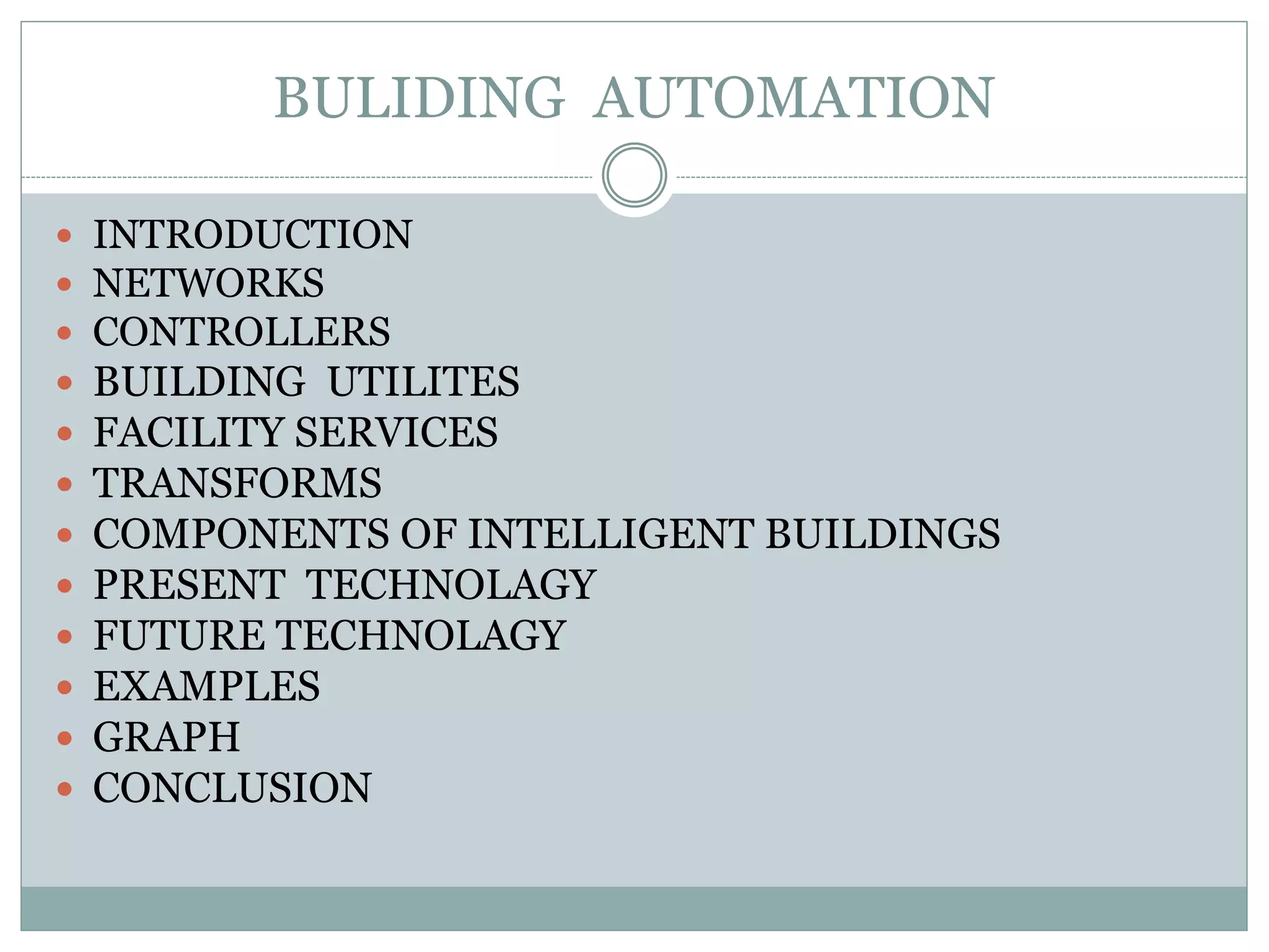 Intelligent buildings power point presentation | PPTX