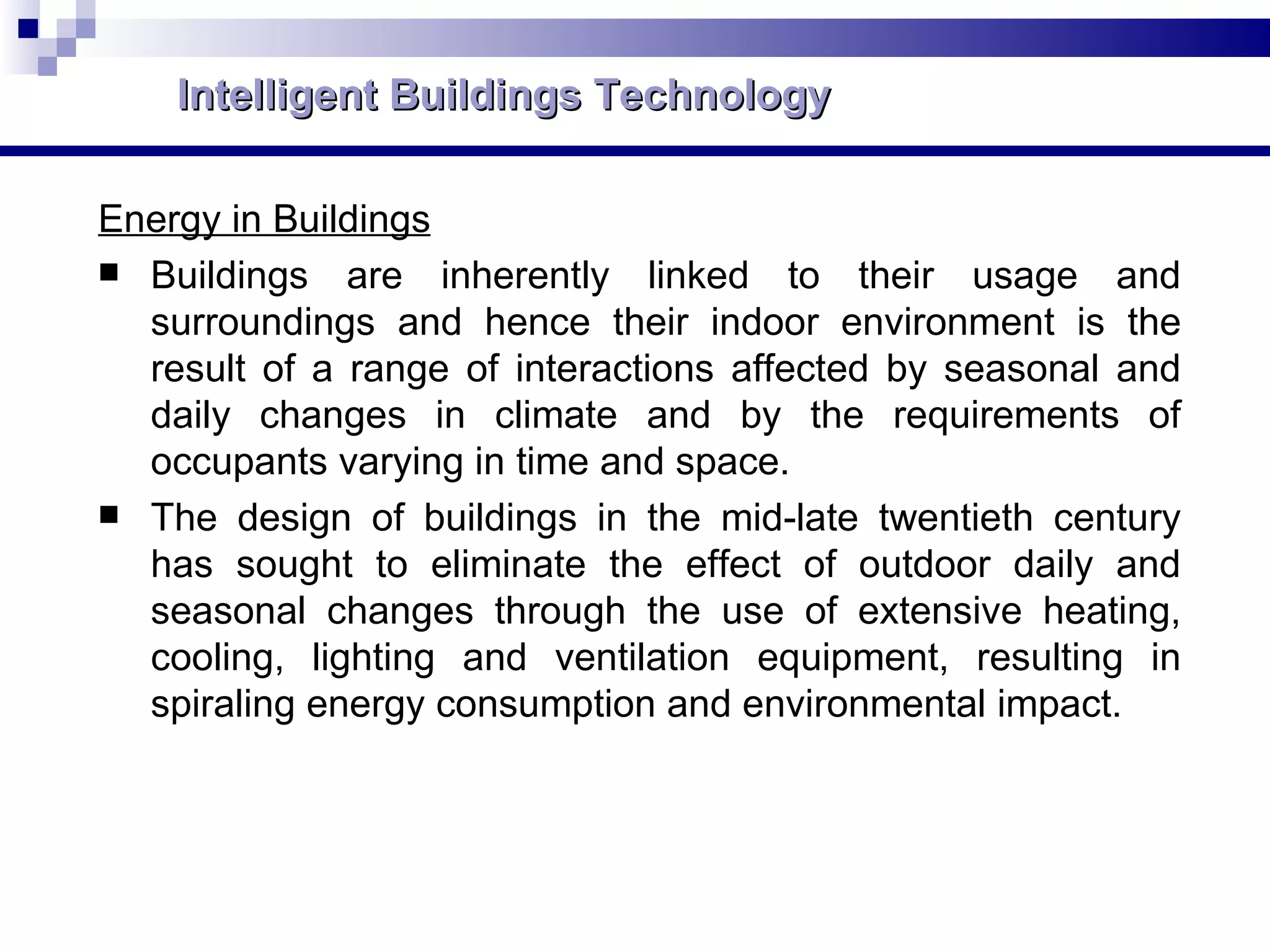Intelligent building system | PPT