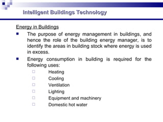 Intelligent building system | PPT