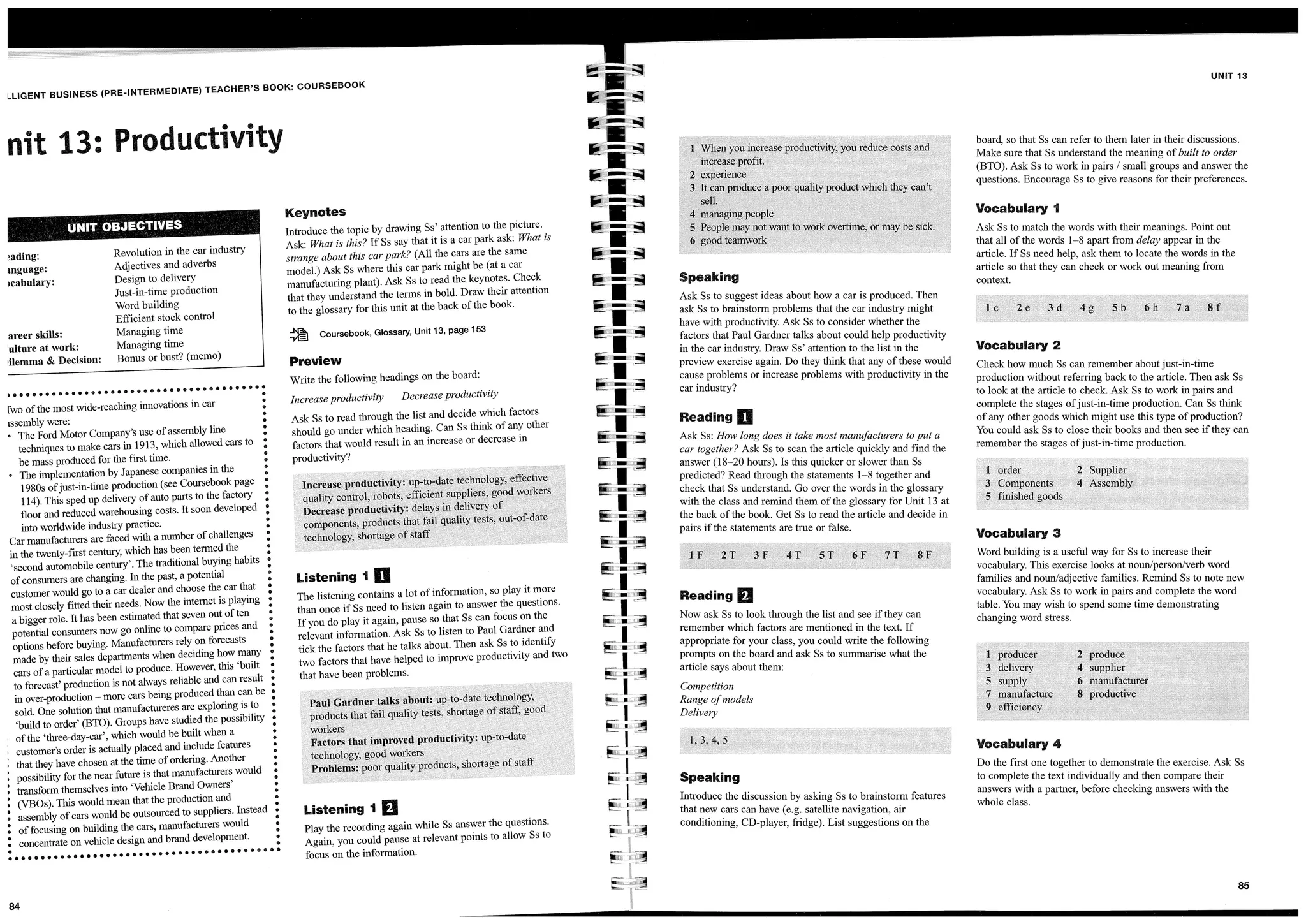 Intelligent business pre-intermediate teacher's book | PDF