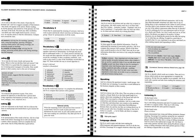 Intelligent business pre-intermediate teacher's book | PDF