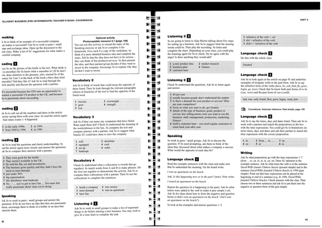 Intelligent business pre-intermediate teacher's book | PDF