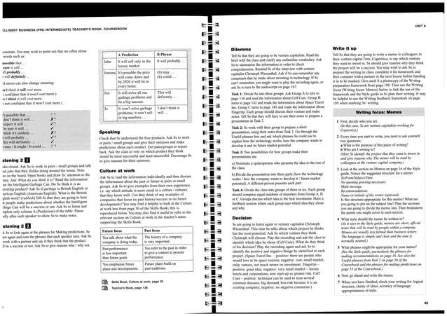 Intelligent business pre-intermediate teacher's book | PDF