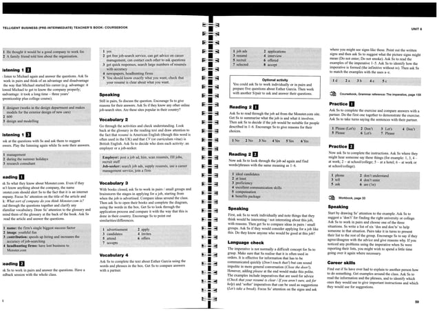 Intelligent business pre-intermediate teacher's book | PDF