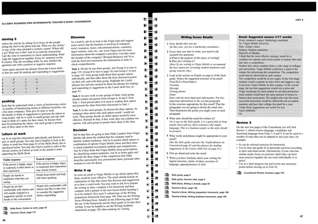 Intelligent business pre-intermediate teacher's book | PDF