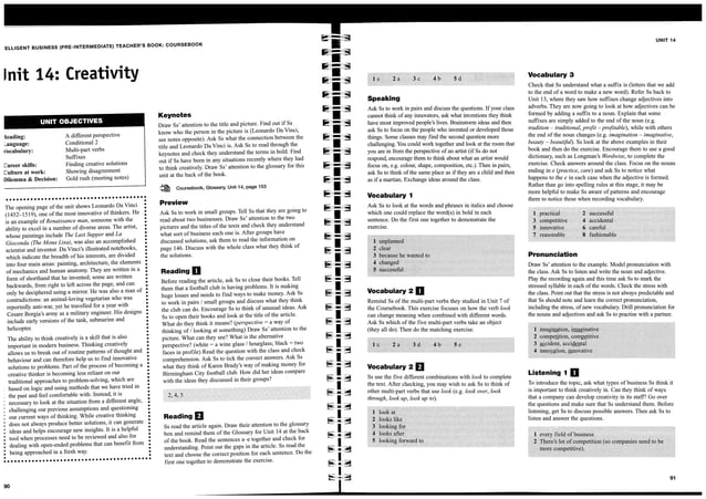 Intelligent business pre-intermediate teacher's book | PDF