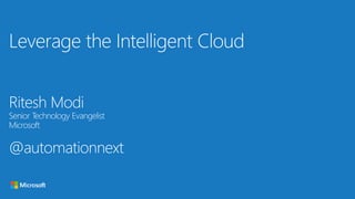 Understanding the Intelligent Cloud | PPTX
