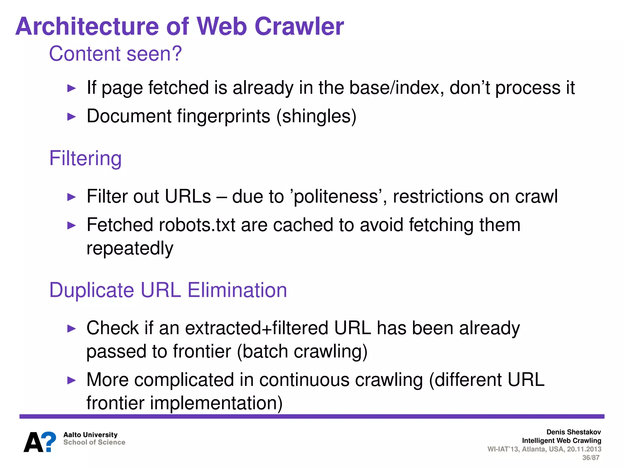 Intelligent web crawling | PPT