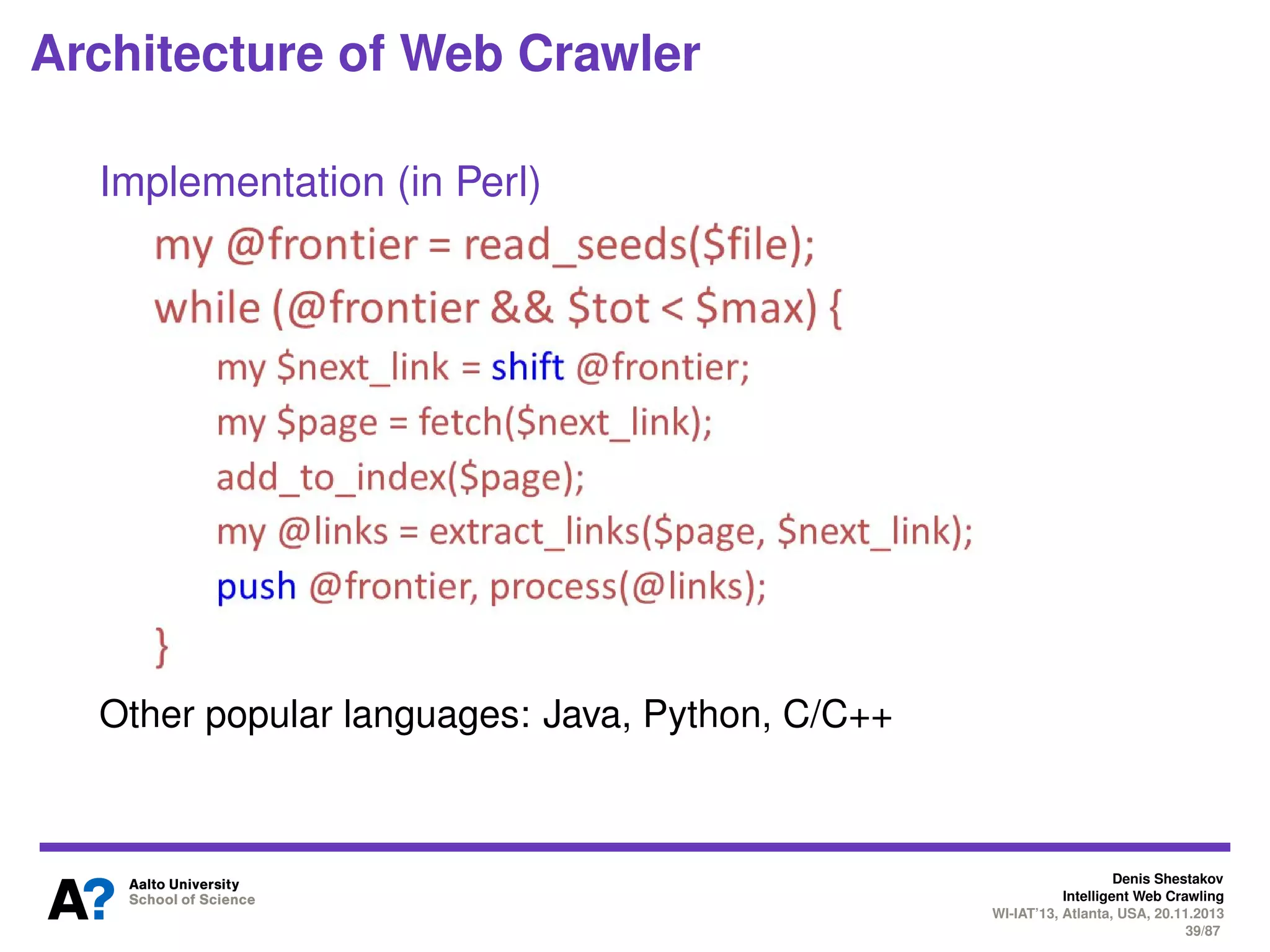 Intelligent web crawling | PDF