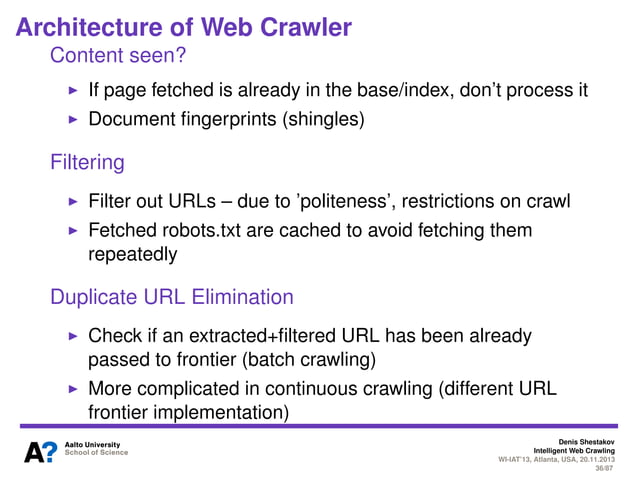 Intelligent web crawling | PPT
