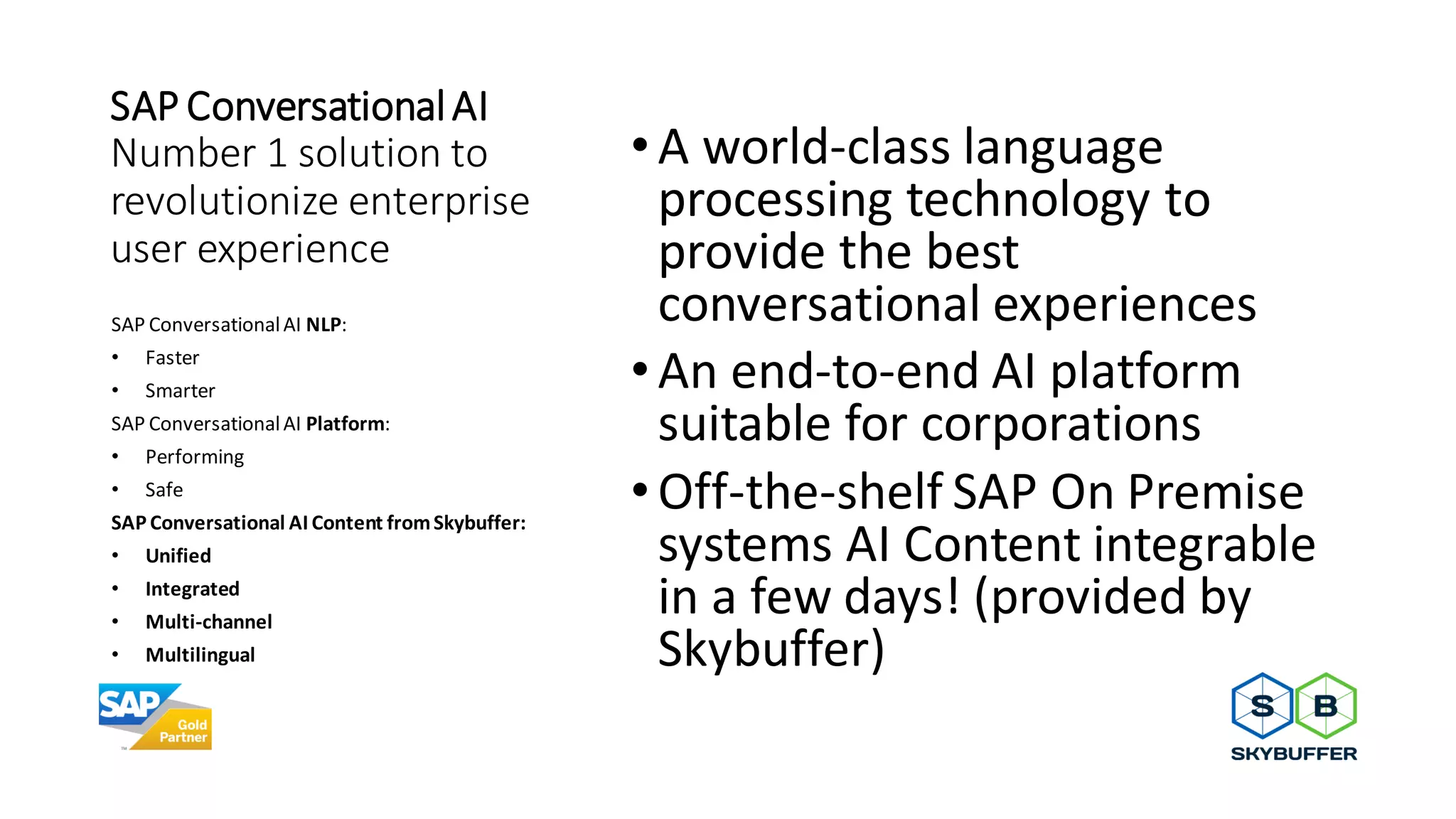 SAP certified Add-on of Intelligent Decision Dimensions powered by SAP Conversational AI ...