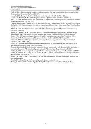 Intelligent decision support systems a framework | PDF