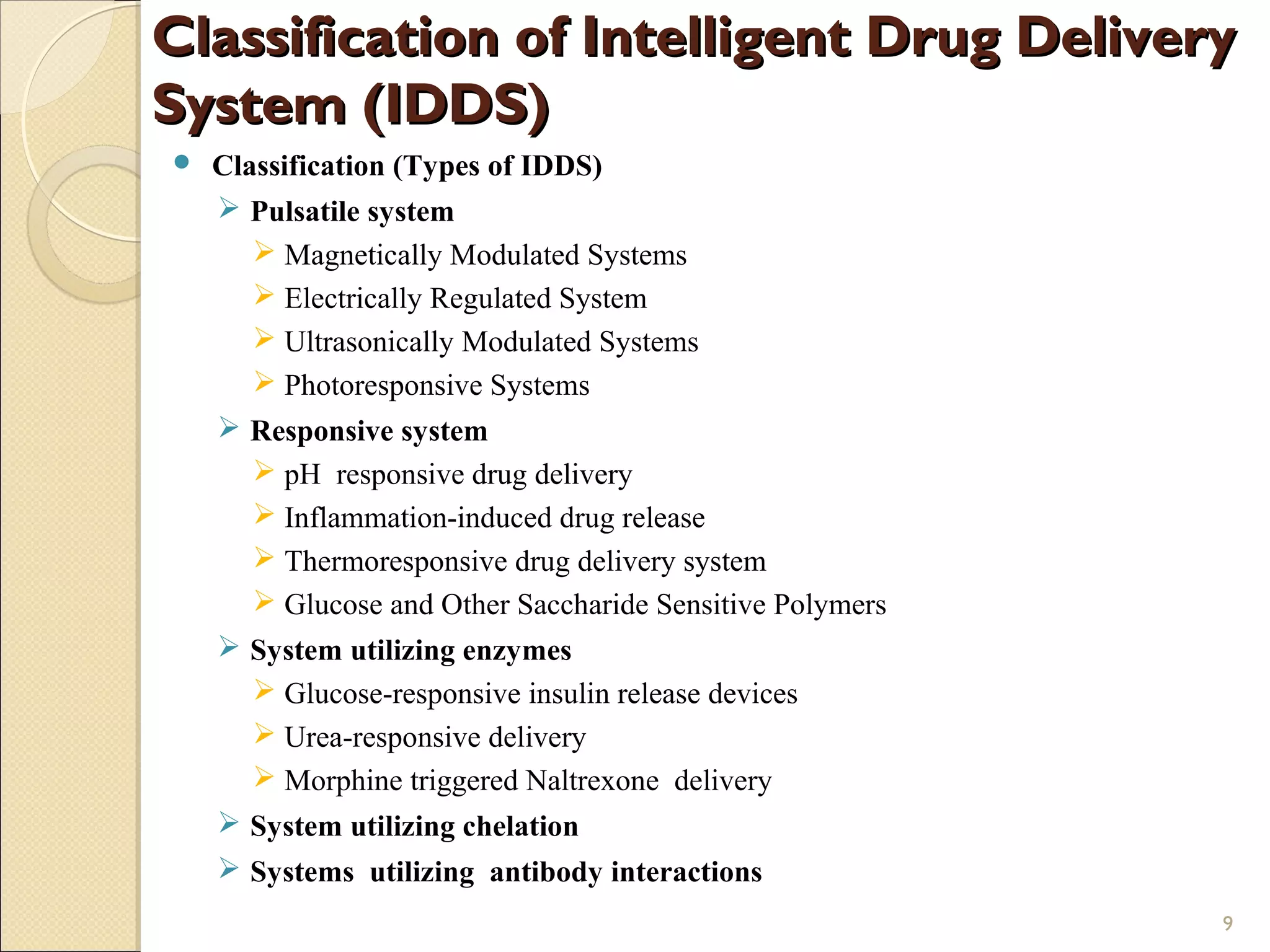 Intelligent drug delivery system | PPT
