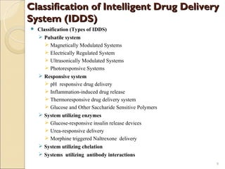 Intelligent drug delivery system | PPT