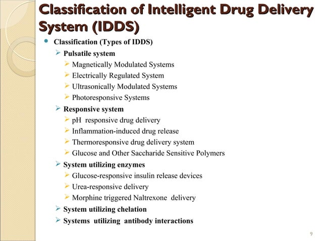 Intelligent drug delivery system | PPT | Chemistry | Science