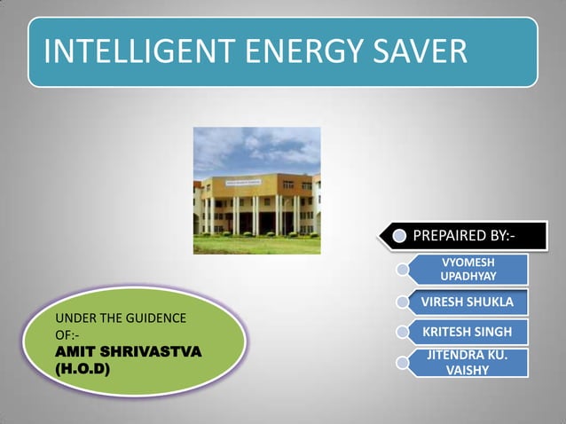 Intelligent energy coservation system | PPTX