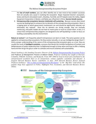 Intelligent Evolution: New Ecosystems Where Entrepreneurship Thrives | PDF