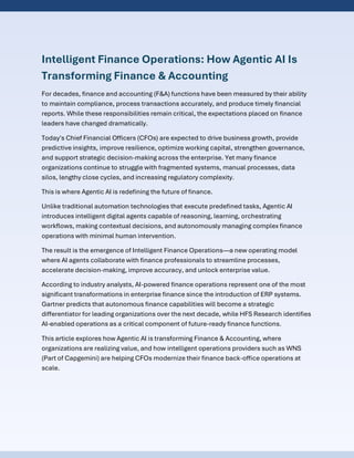 Intelligent Finance Operations How Agentic AI Is Transforming Finance ...