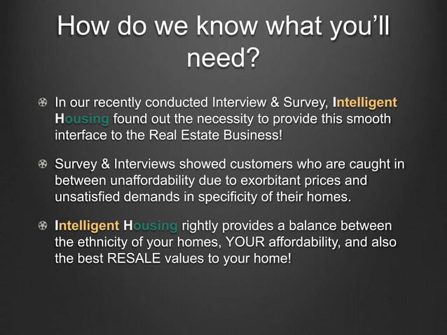 Intelligent housing | PPTX