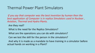 Intelligent instrumentation and power plant simulators | PPT