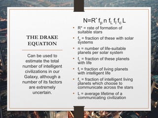 Intelligent life in the Galaxy | PPTX