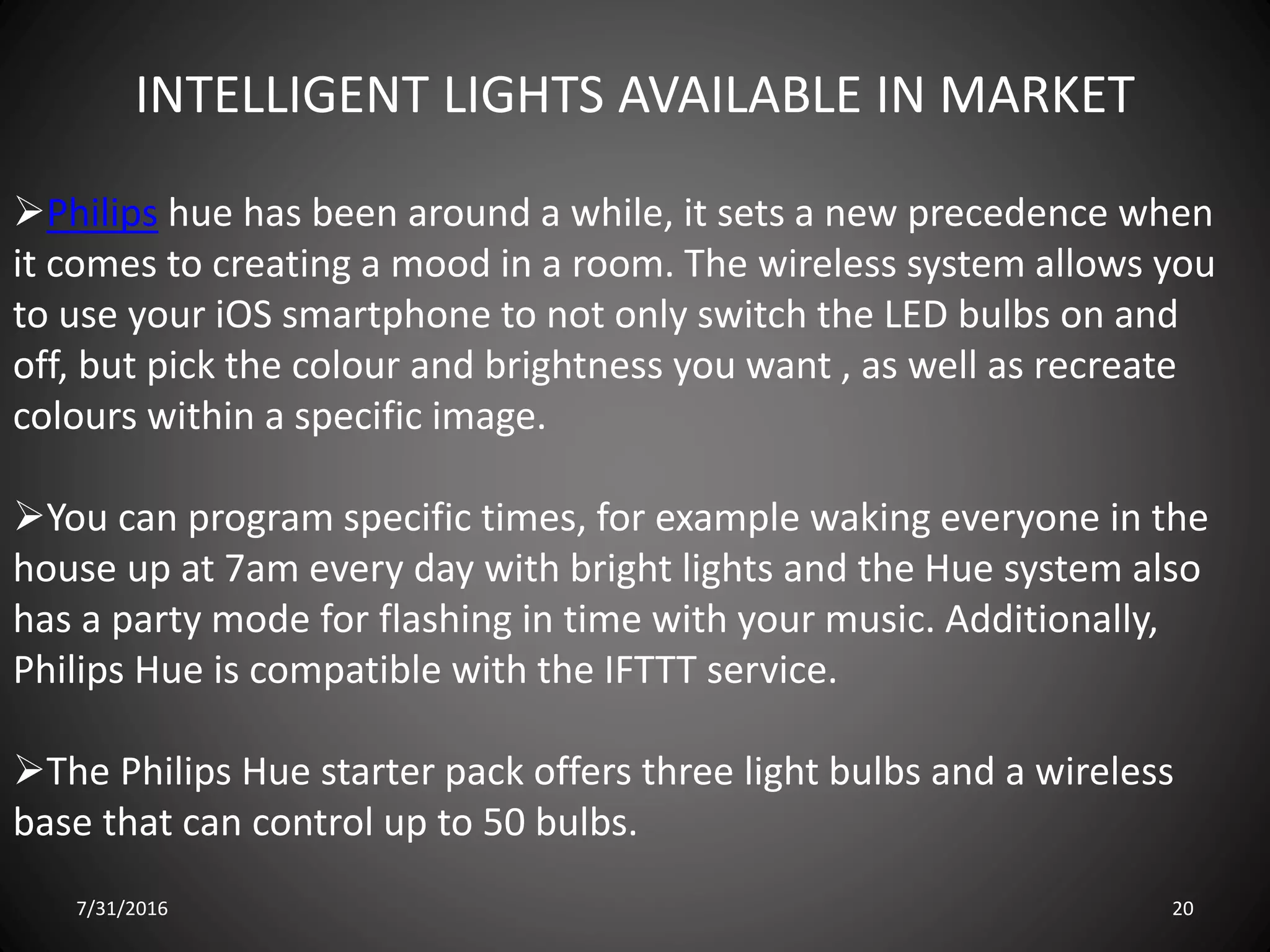 Intelligent lighting ppt | PPTX