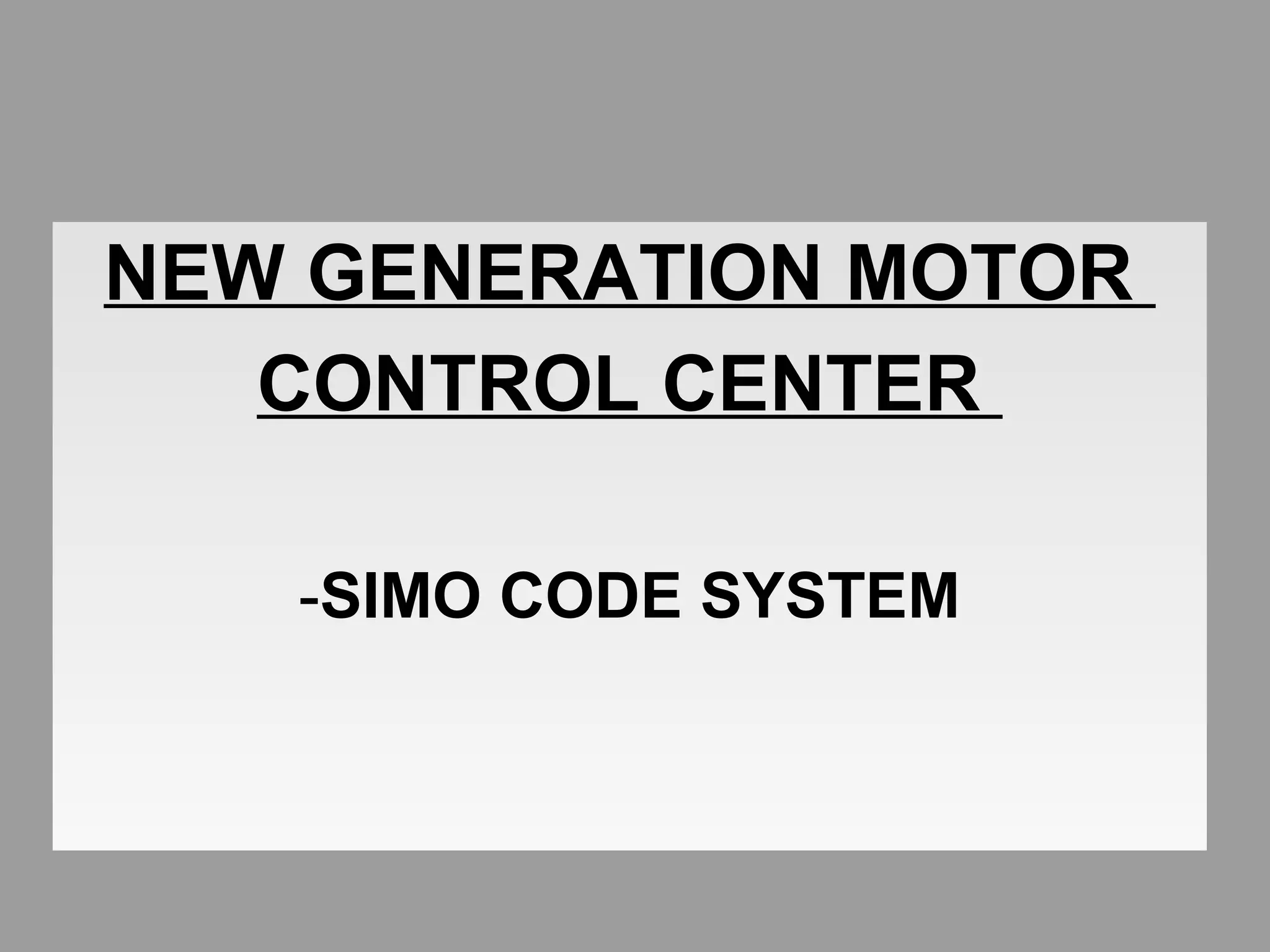 Intelligent mcc | PPT