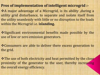 Intelligent Microgrid and Distributed Generations ppt | PPTX