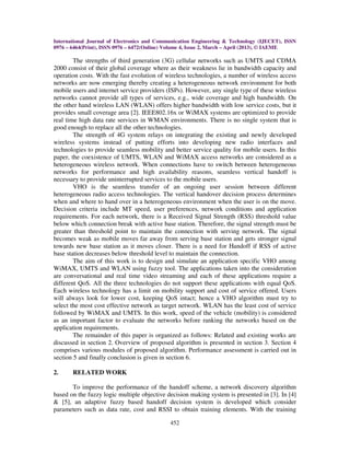 Intelligent network selection using fuzzy logic for 4 g wireless networks | PDF