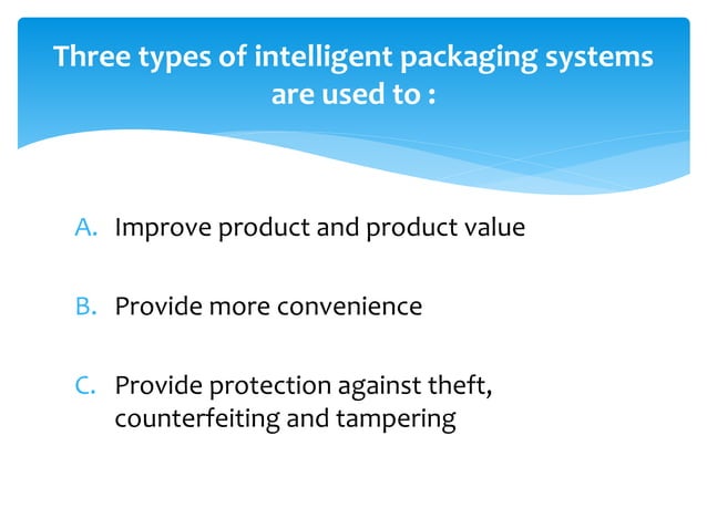 Intelligent packaging | PPTX