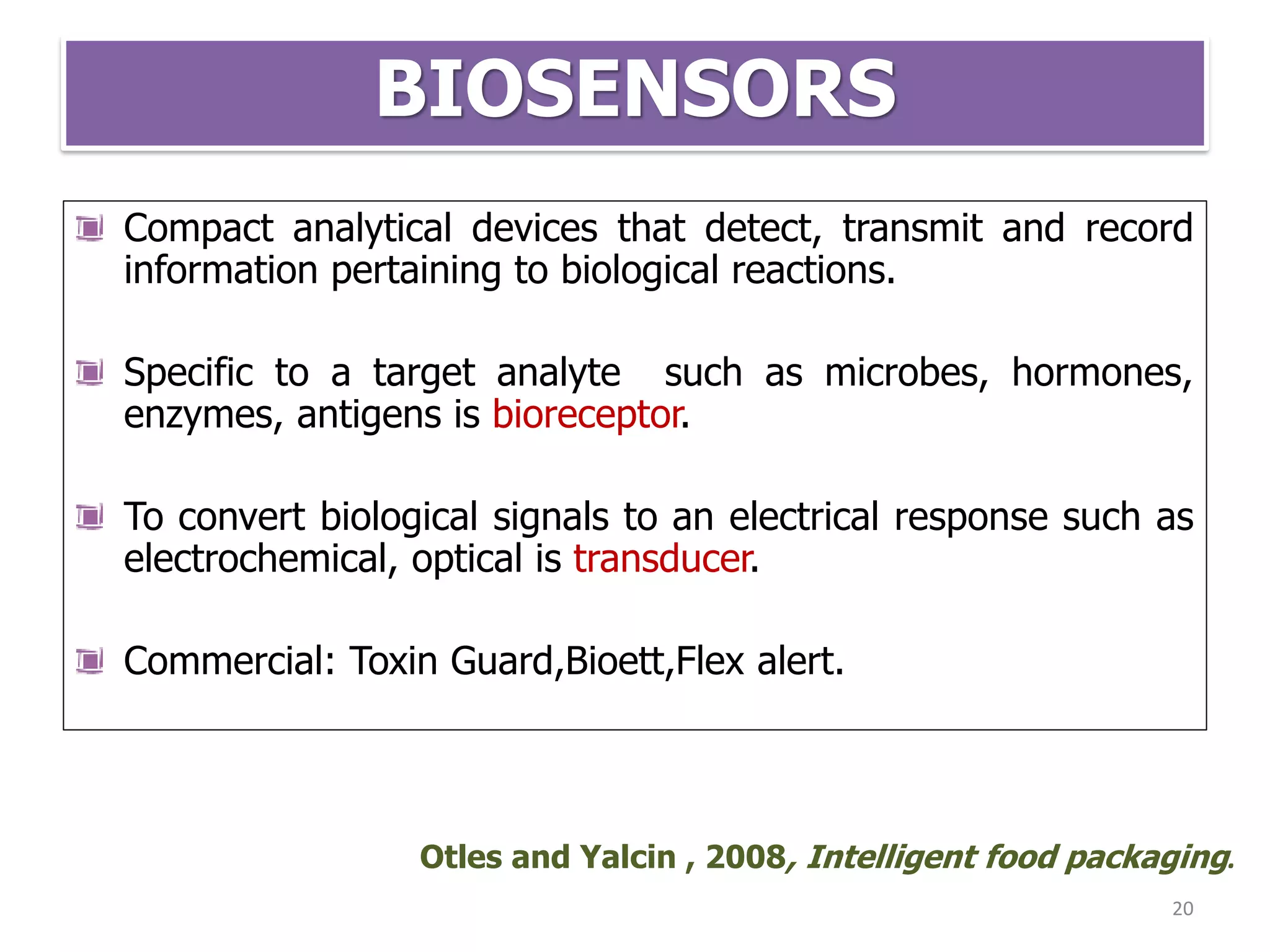 Intelligent packaging of food | PDF