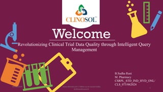 Revolutionizing Clinical Trial Data Quality through Intelligent Query ...