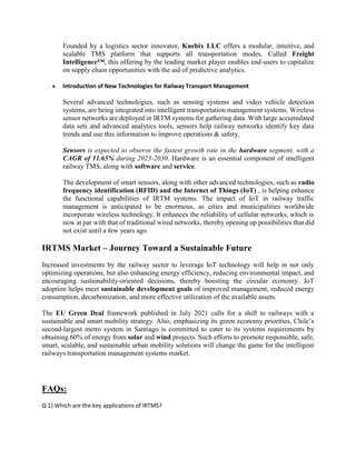 On a Growth Track: Intelligent Railways TMS Market | PDF