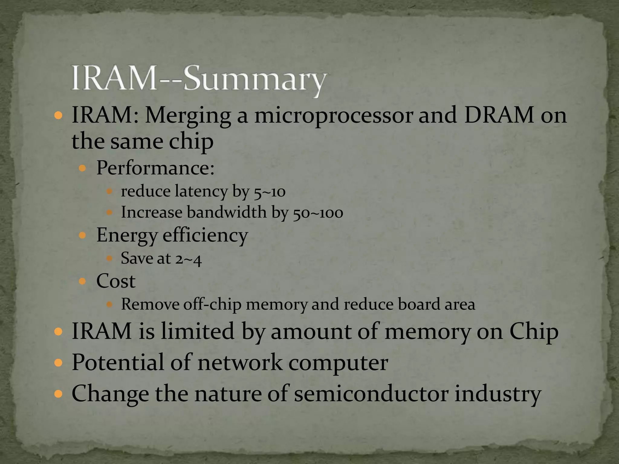 Intelligent ram | PPT