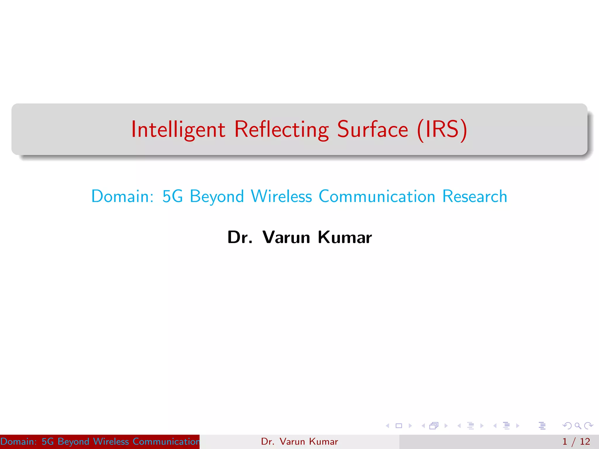 Intelligent reflecting surface | PDF