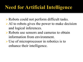 Intelligent robot used in the field of practical | PPTX