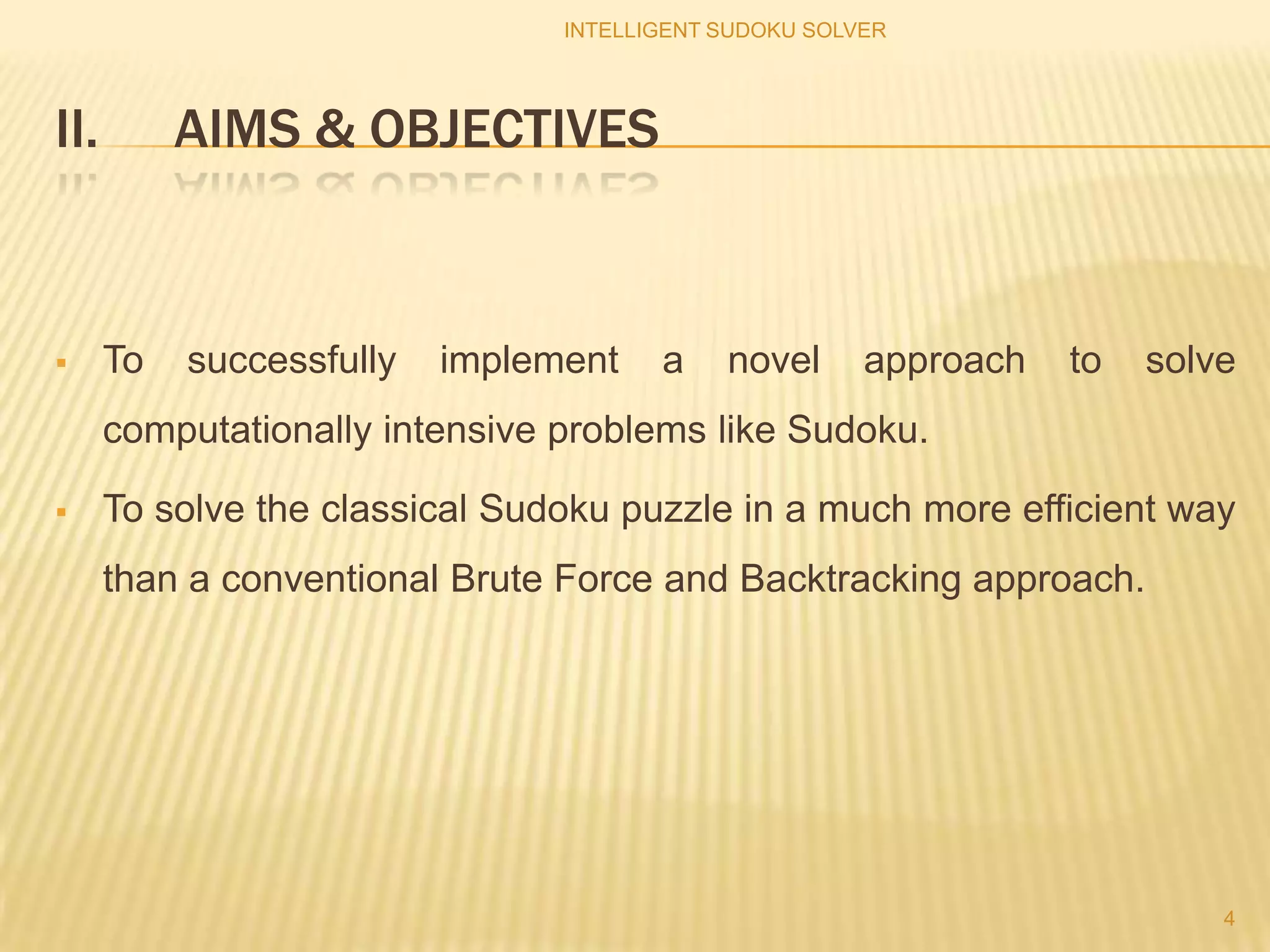 Intelligent Sudoku Solver | PPSX