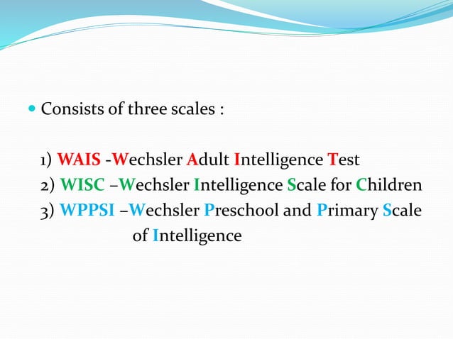 Intelligent tests | PPTX