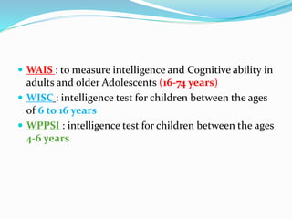 Intelligent tests | PPTX