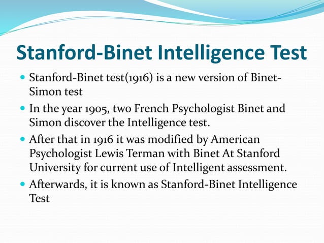 Intelligent tests | PPTX